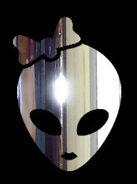 "Girl Alien Head CHROME" Decal Sticker,Aliens,Ancient Alien,Sci Fi,UFO ...