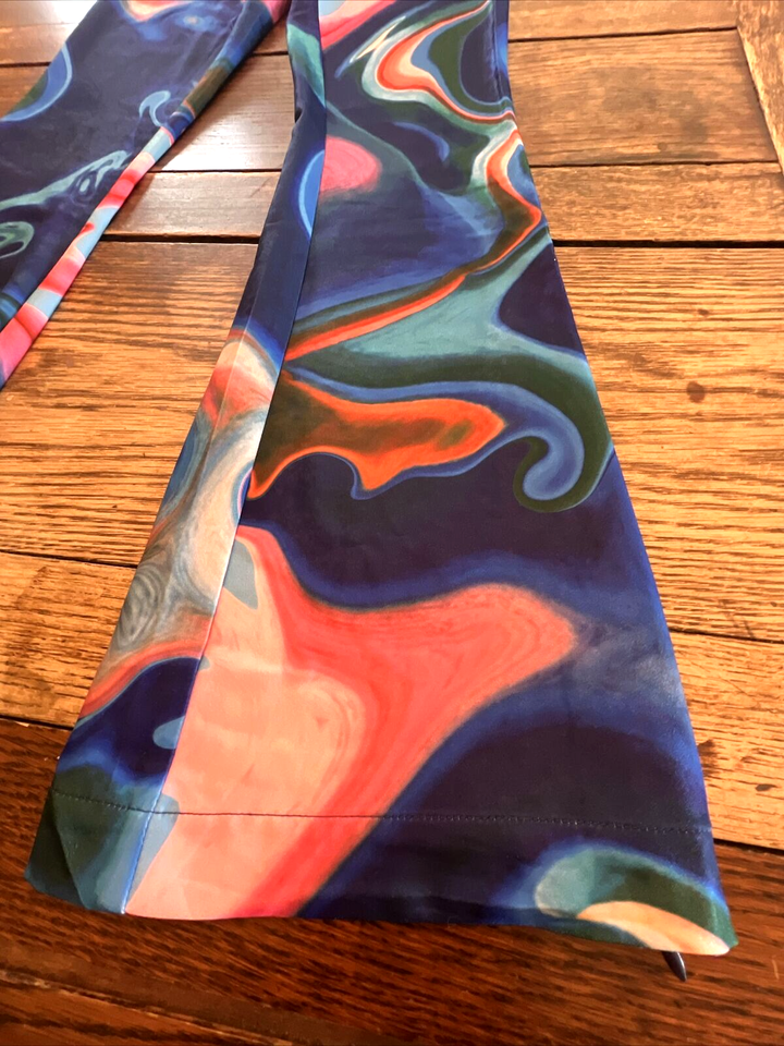 PSYCHEDELIC PANTS BURNING MAN GROOVY FESTIVAL DISCO RETRO HIPPIE 70s ...
