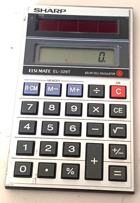 Sharp SOLAR CELL Calculators 8-Digit Pocket Calculator - EL-326T | eBay
