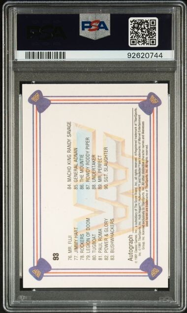 1991 Classic WWF #93 Paul Bearer Rookie RC PSA 10 Gem Mint (NEW SLAB ...