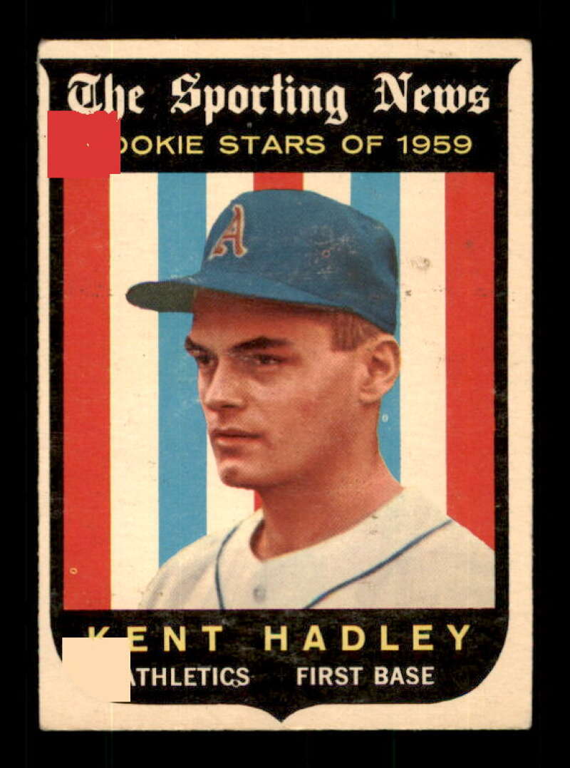1959 Topps #127 Kent Hadley GVG RC Rookie Athletics 556647 | eBay