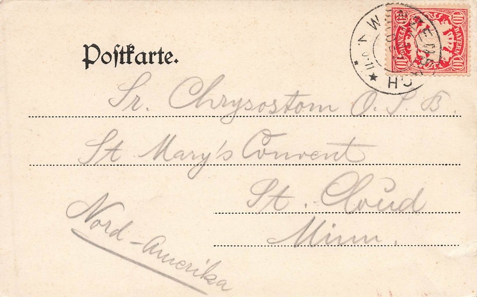 GRUSS AUS WENZENBACH GERMANY LITHO 1908 POSTCARD 110525 U | eBay UK