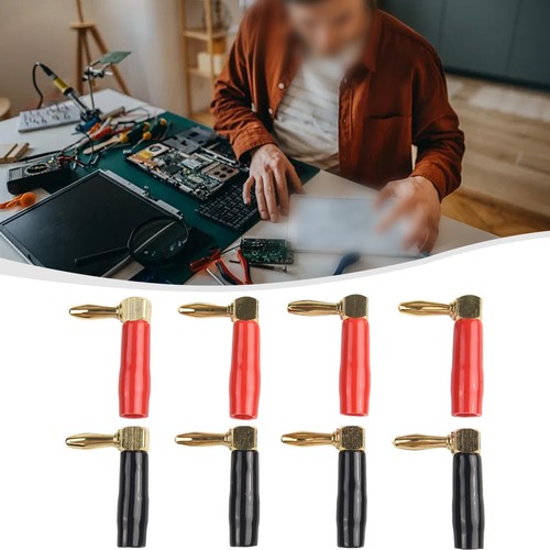 Reliable 90 Degree Right Angle 4mm L Type Banana Connectors Set of 4 ...