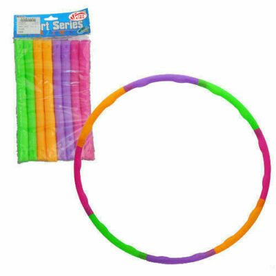 Kids Collapsible Adjustable Colourful Hula Hoop Indoor Outdoor Fitness ...