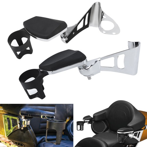 Rear Passenger Arm Rest W/ Drink Holder For Harley Tri Glide Ultra ...