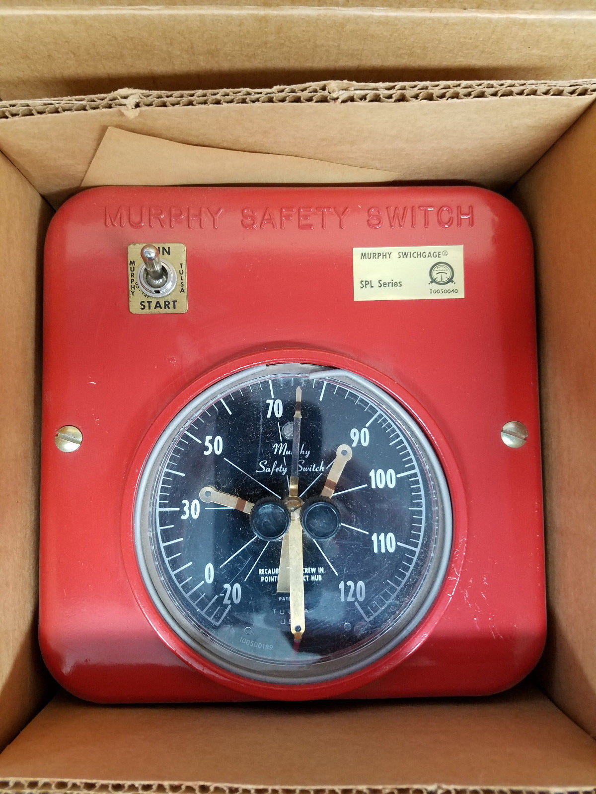 SPL120 MURPHY TEMP SWITCHGAGE NOS 4.5" DIAL INDICATING & CRITICAL TEMP ...