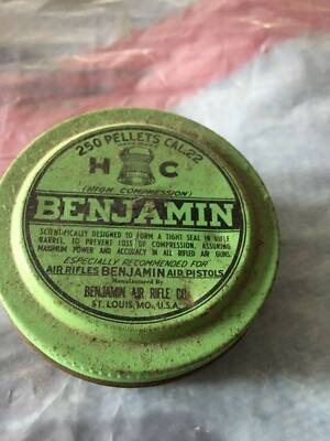 Vintage Benjamin Pellets Adv. Tin | eBay