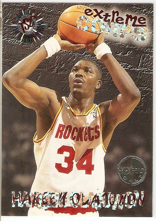 HAKEEM OLAJUWON 1995-96 TOPPS STADIUM CLUB EXTREME CORP MEMBERS ONLY ...
