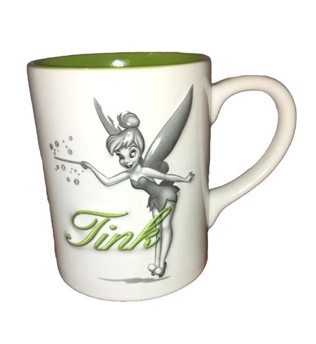 DISNEY STORE 3D Embossed Tinkerbell Fairy Mug Coffee Cup 12 Oz Tink | eBay