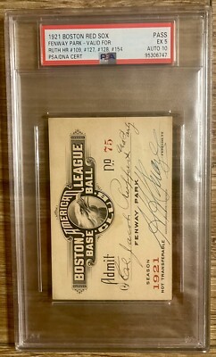 1921 BOSTON PASS TO JACOB RUPPERT/HARRY FRAZEE SIGNED BABE RUTH SOLD NY ...