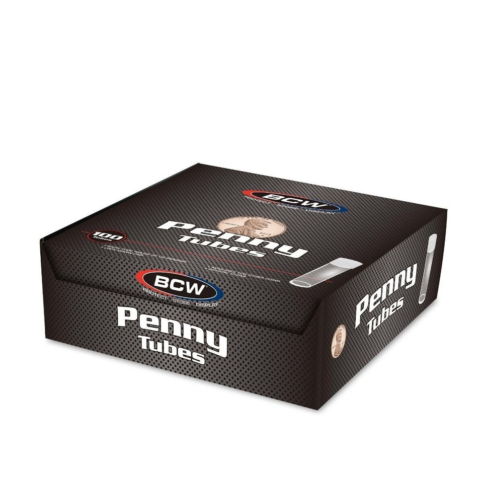 100 Coin Tubes Cent Penny Wheat Indian Head Safe Storage BCW High ...