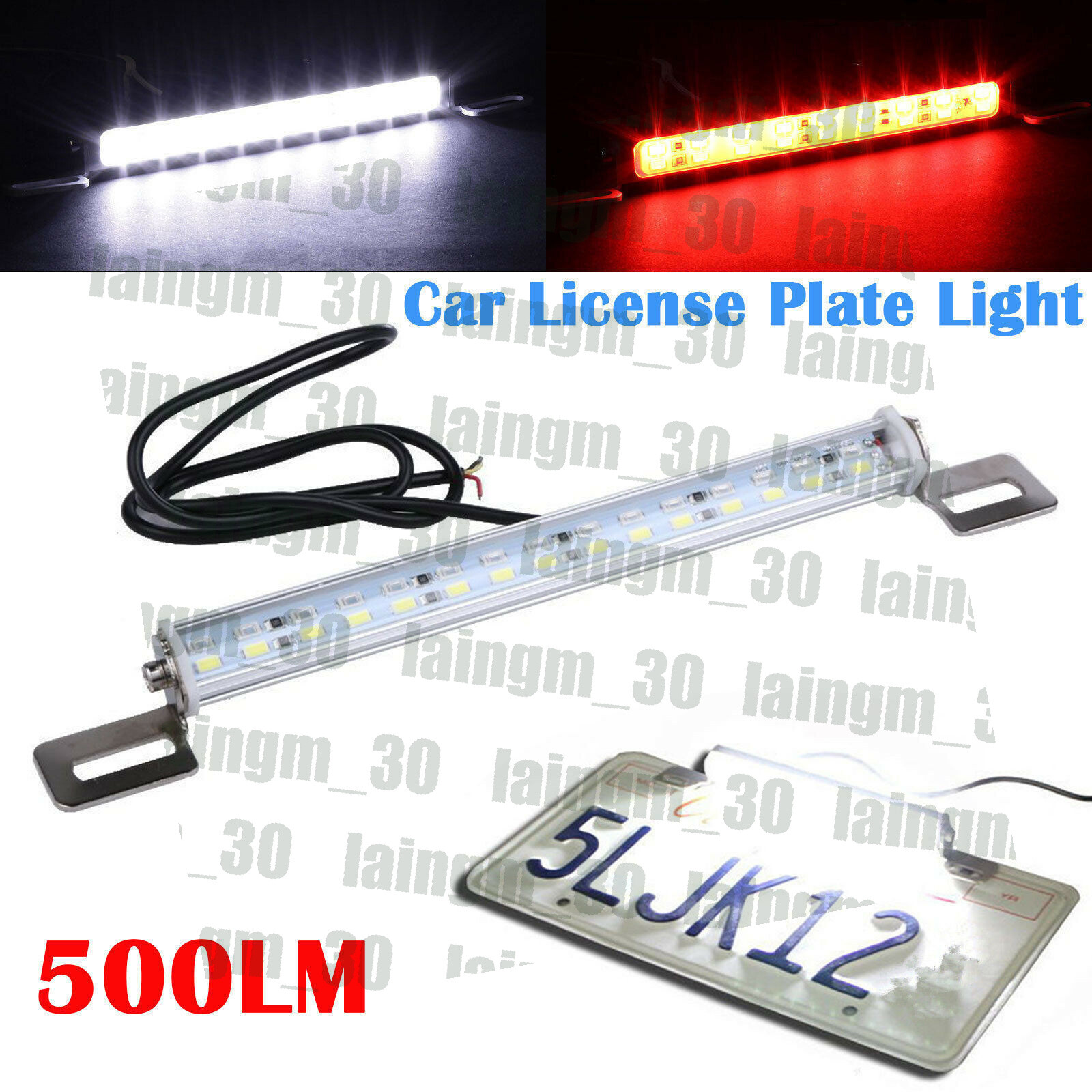 White 30 SMD Bolt-On LED Lamps for Car License Plate Lights Backup ...