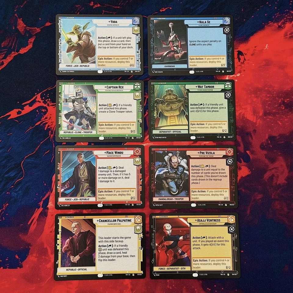 ALL 48x Leaders Star Wars Unlimited SWU COMPLETE LEADER COMMANDER FULL ...