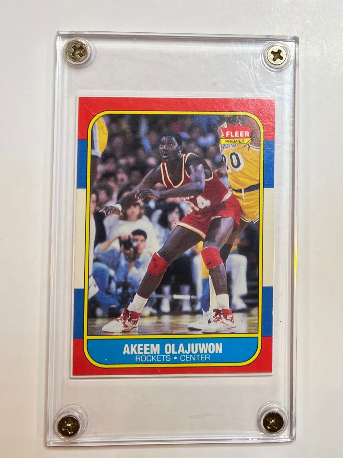 1986 Fleer HAKEEM AKEEM OLAJUWON #82 Rookie Card RC SP Houston Rockets ...