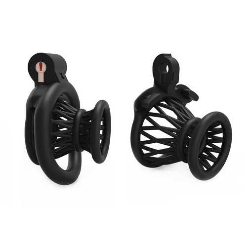 Resin Male Chastity Device Inverted Cage for Men Pink Black Lock White ...