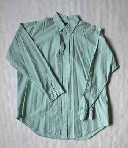 Ralph Lauren Large Classic Fit Light Green Button Up Shirt Mens | eBay
