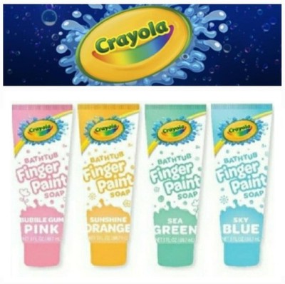 Crayola Bathtub Fingerpaint Soap - 4 Spring Pastels 3 Fl Oz Sky Blue ...