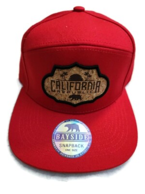 Bayside Snapback California Republic Red Hat | eBay
