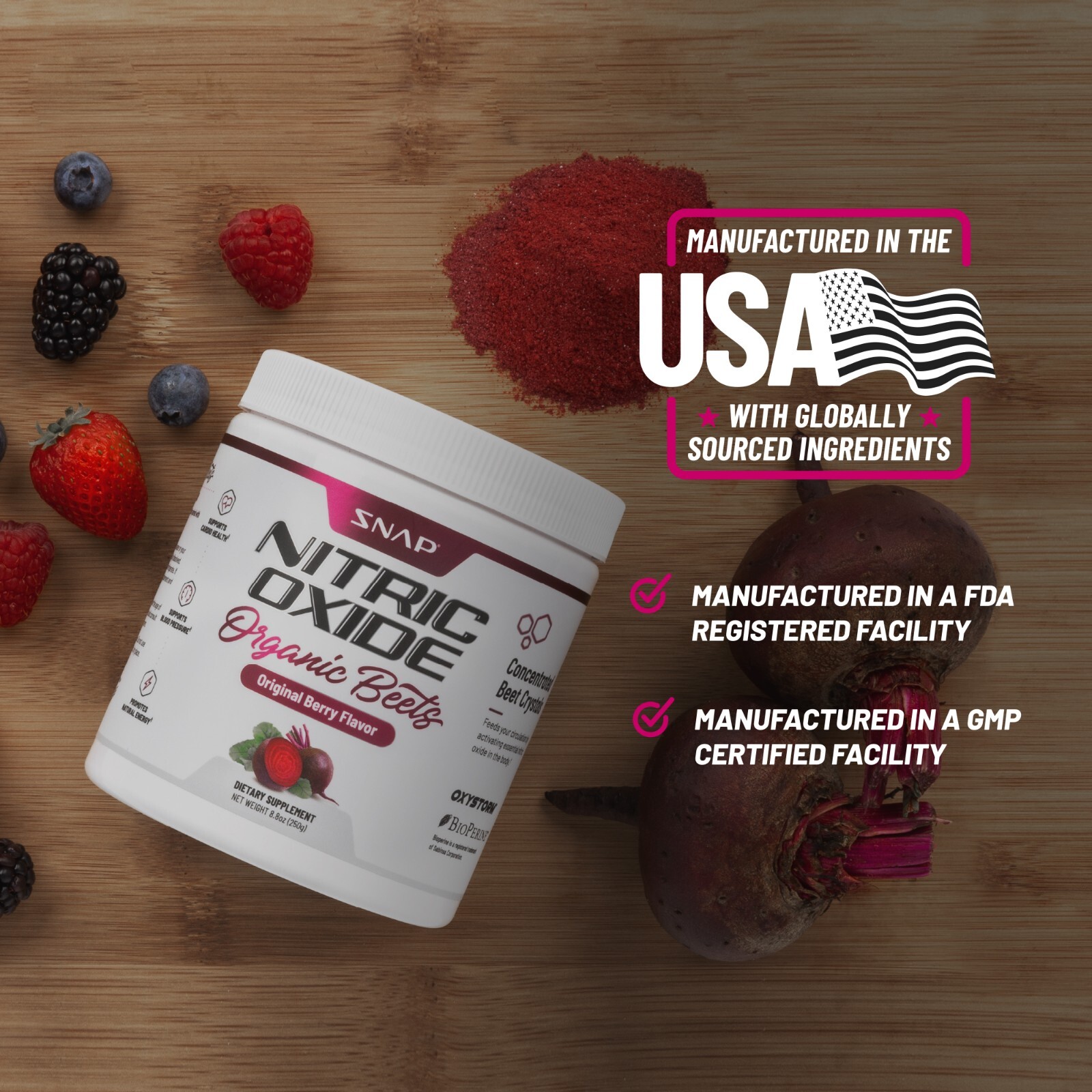 Nitric Oxide Organic Beet Root Powder Super Beets Superfood, 2 Pack ...