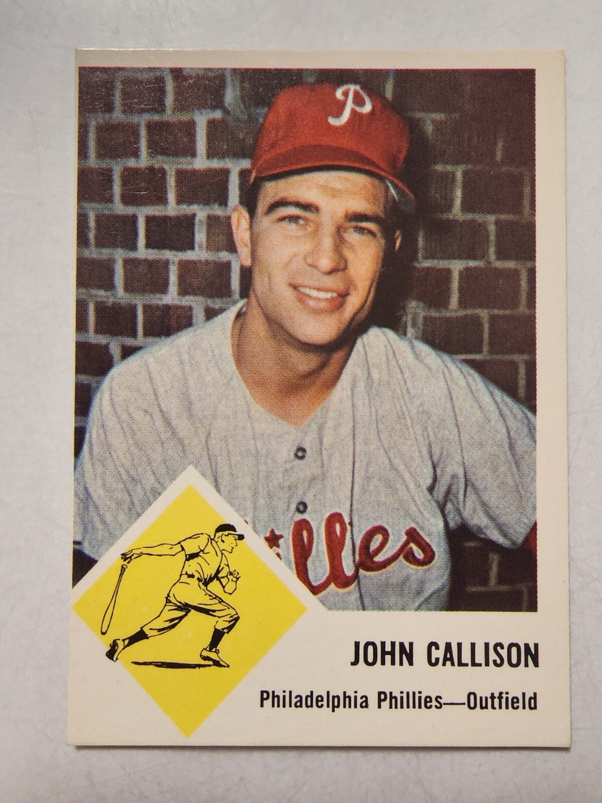 1963 FLEER BASEBALL JOHN CALLISON CARD #51 PHILADELPHIA PHILLIES ...