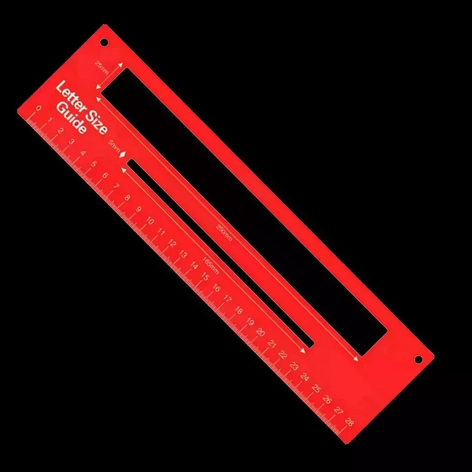 Red Royal Mail PIP PPI Postal Template Letter Size Charge Guide Postage ...