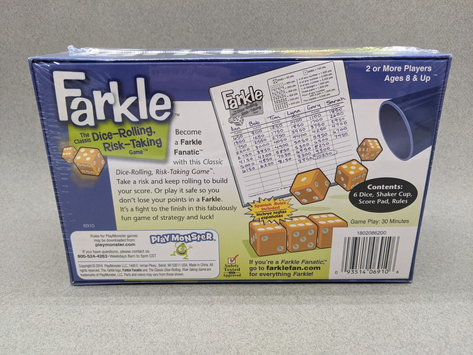Farkle Dice Game Ages 8 & Up 2 or more players NEW SEALED IN BOX ...