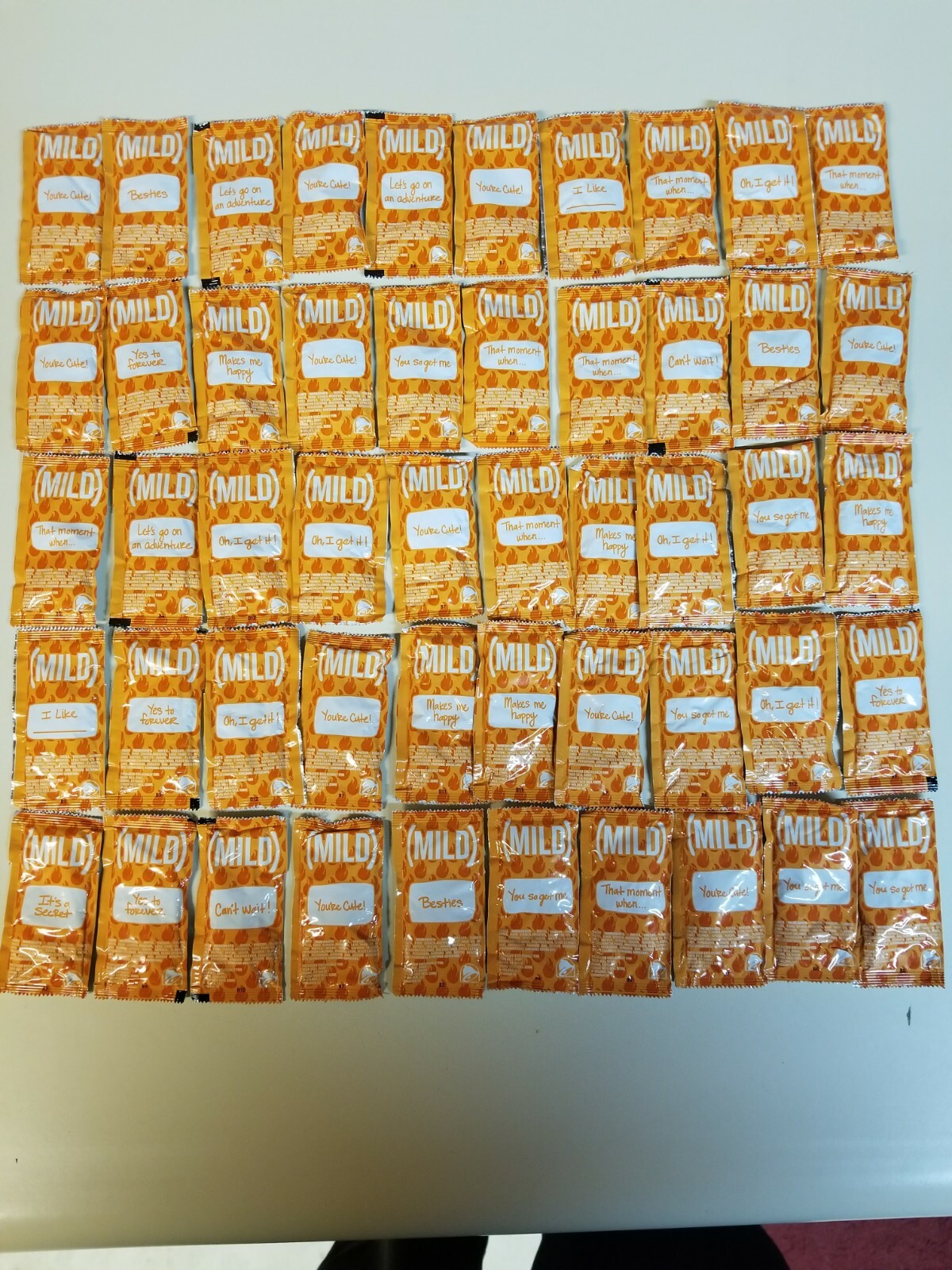 50 Taco Bell MILD Sauce Packets. New And Sealed! Free Fast Shipping! | eBay