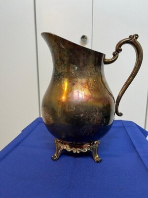 Vintage FB Rogers Silver Co. 1883 Plated Footed Water Pitcher With Ice ...