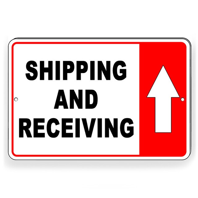 Shipping And Receiving Arrow Up Metal Sign 5 SIZES warehouse delivery ...