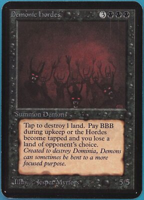 Demonic Hordes Alpha NM (Reserved List MTG Magic Card) (415376 ...