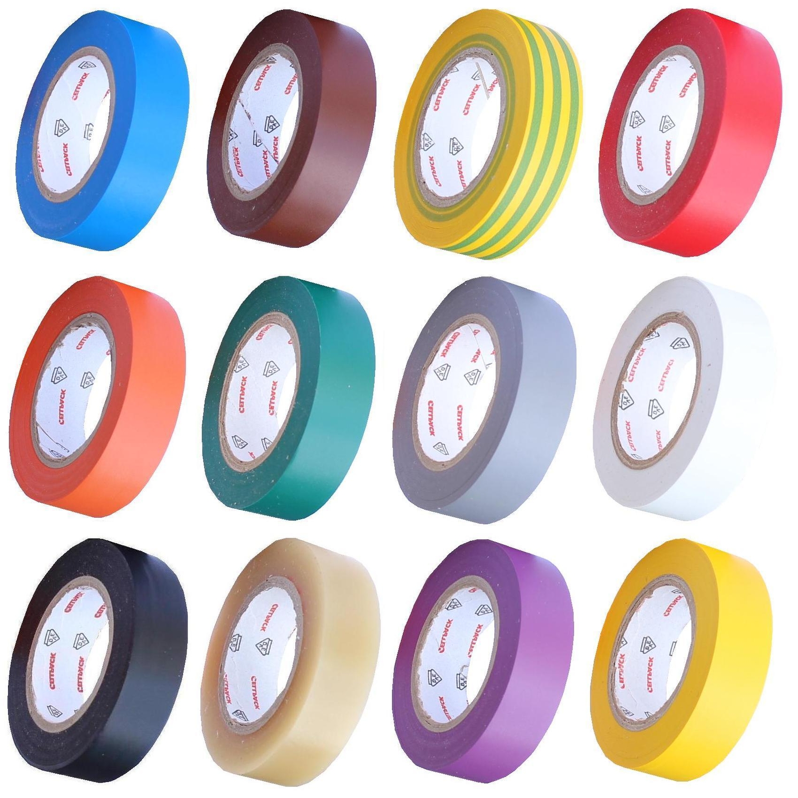 Cellpack Isolierband VDE 12 Farben 15 mm x 10 m Elektriker Tape Band ...