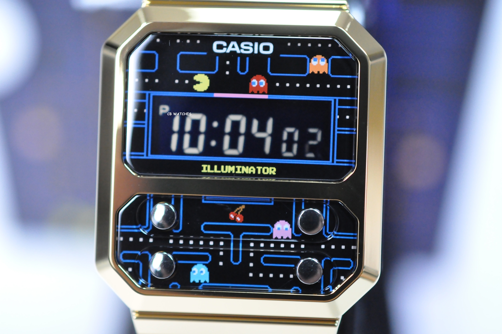 Casio Vintage A100WEPC PAC-MAN Digital Black/Gold Watch A100WEPC-1B ...