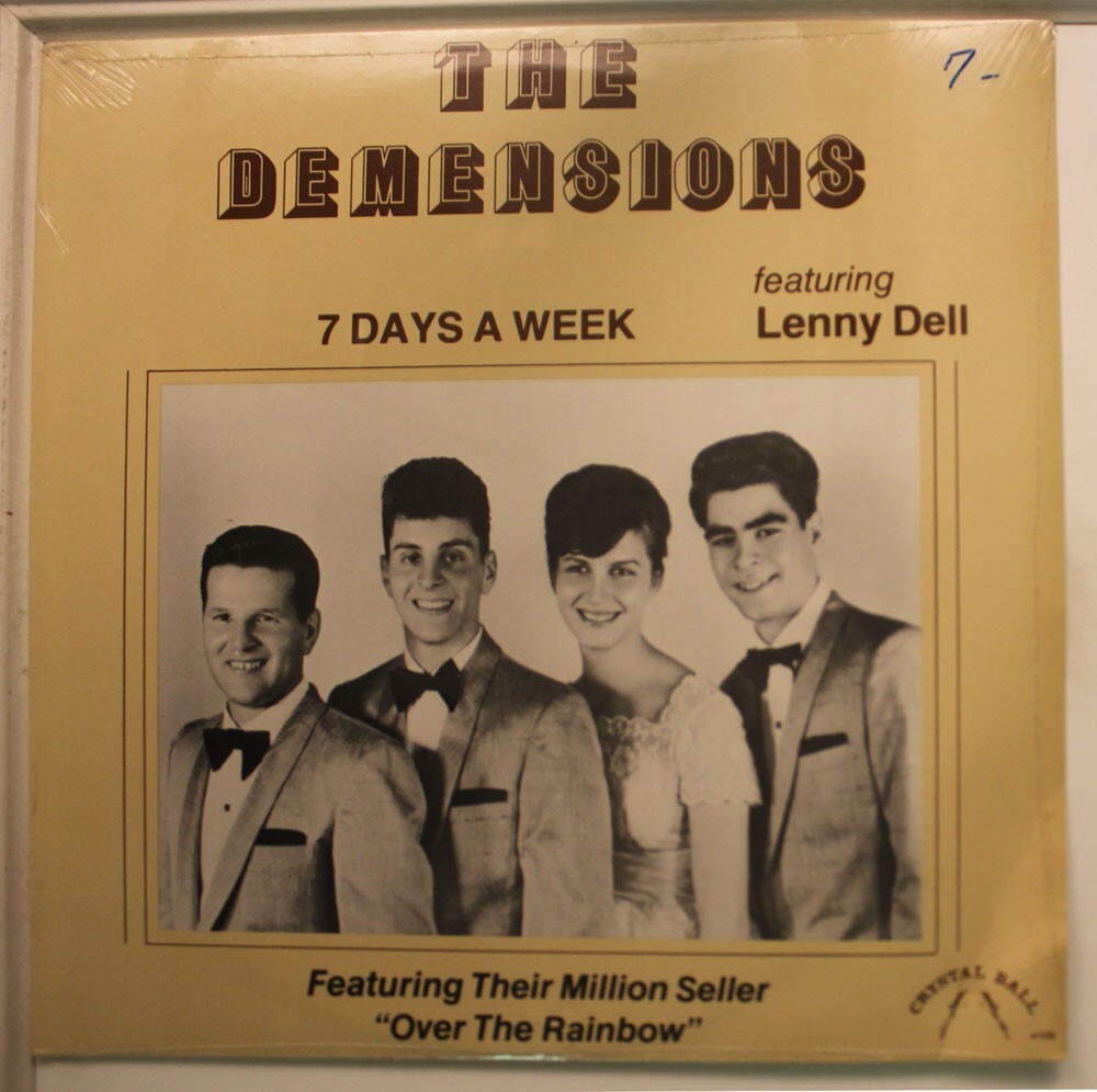 The Demensions Feat. Lenny Dell Lp 7 Days A Week On Crystal Ball ...