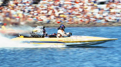 DRAG RACING DRAG BOAT PHOTO TOP FUEL HYDRO MR ED MIKE DEBUIL LONG BEACH ...