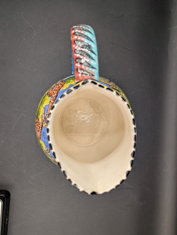 Penzo Large Pitcher Vase Handcrafted Painted Zimbabwe Animal 2005 ...