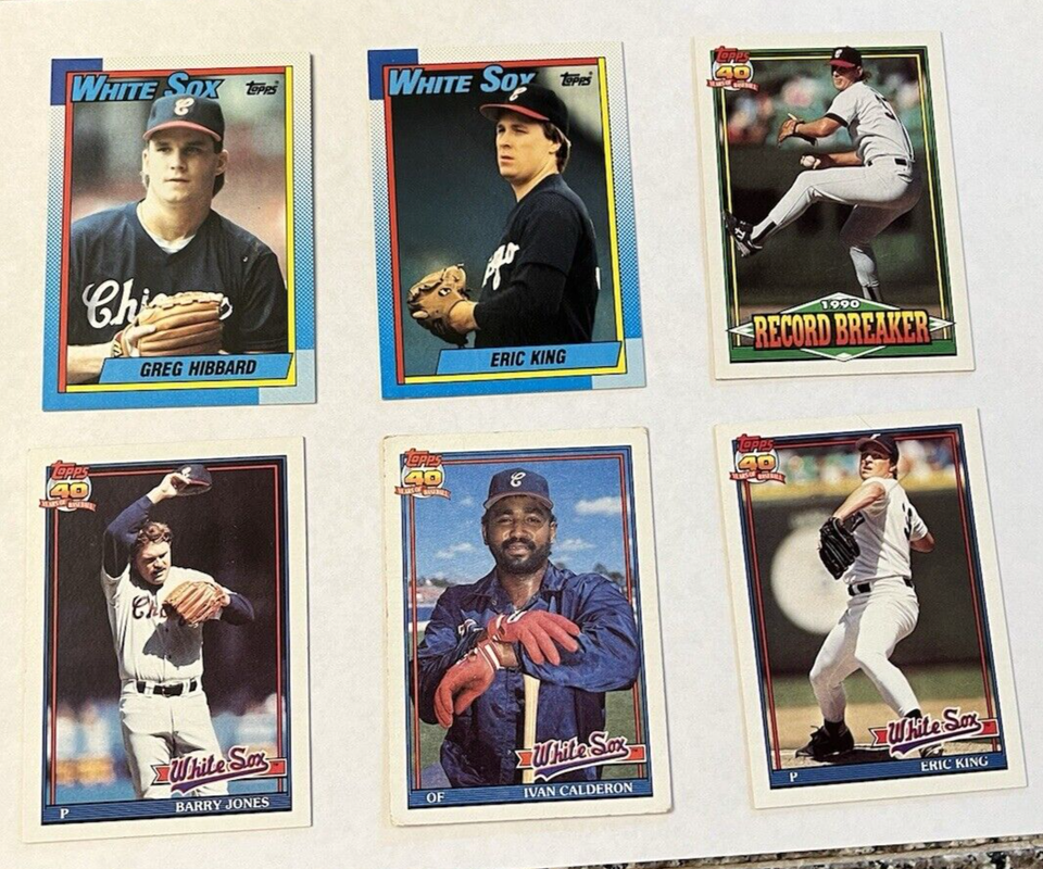 1990 Topps Chewing Gum MLB Baseball Card #786 Eric King Chicago White ...