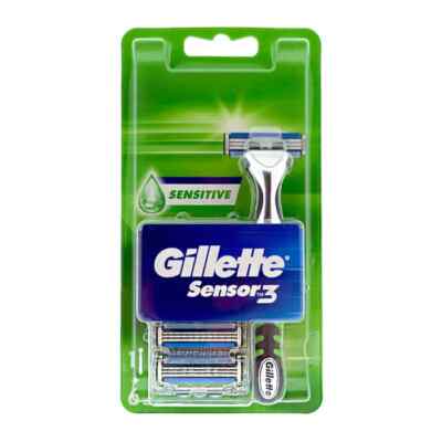 Gillette Sensor 3 Sensitive Razor with 6 Replacement Blades | eBay UK