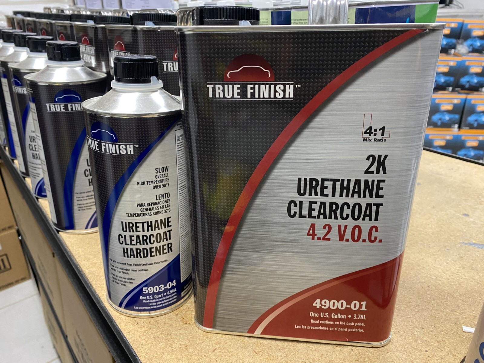 TRUE FINISH 4900-01 4:1 HIGH GLOSS URETHANE CLEAR COAT GALLON Kit! W ...