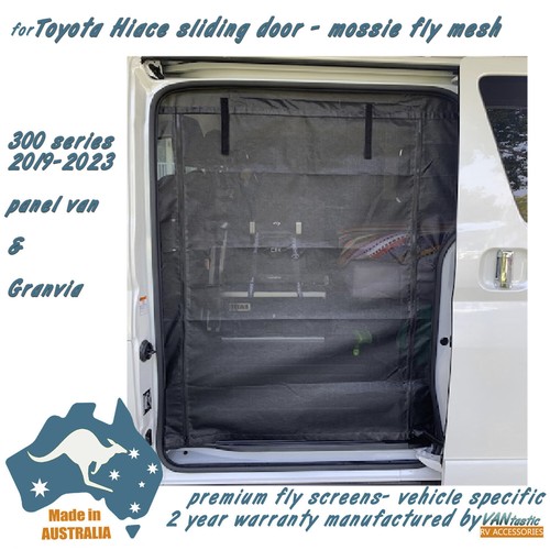 Campervan insect FLY SCREEN for Toyota Hiace 300 LWB sliding door easy ...