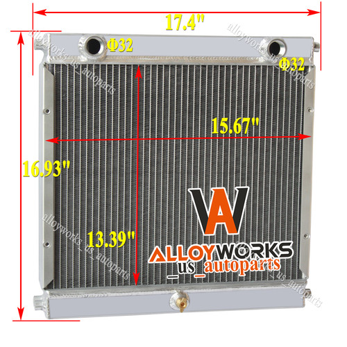 4 Rows Aluminum Radiator For Dragster / Roadster Double Pass Drag Race ...