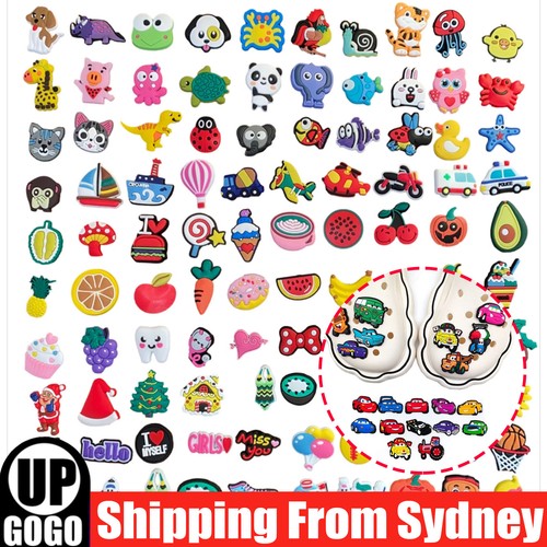 30/100x Random Different Cartoon Cute PVC Shoes Charms Decor For Croc ...