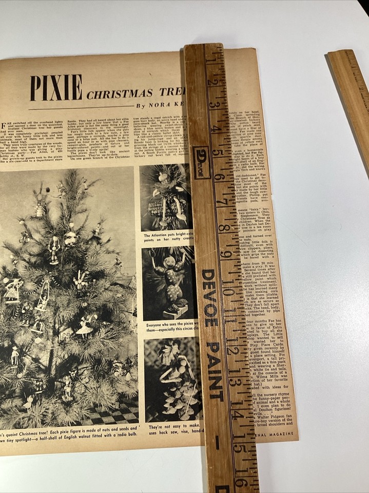 Atlanta GA Print Article 1949 AJC Pixie Christmas Tree Fae Allen 434 ...