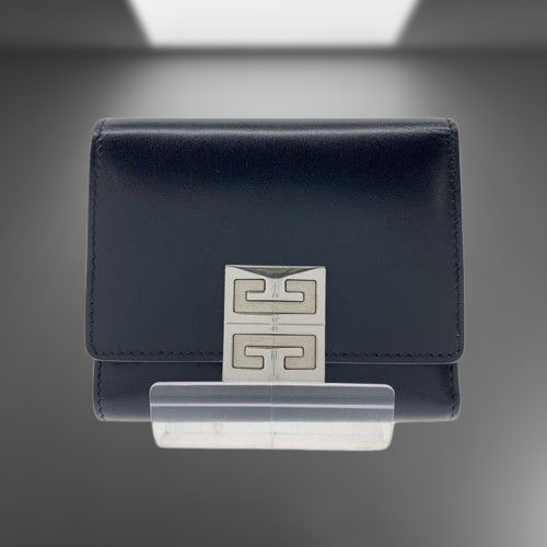 GIVENCHY Tri-fold Wallet Coin Purse Case Leather Pink 4G Logo Men's ...