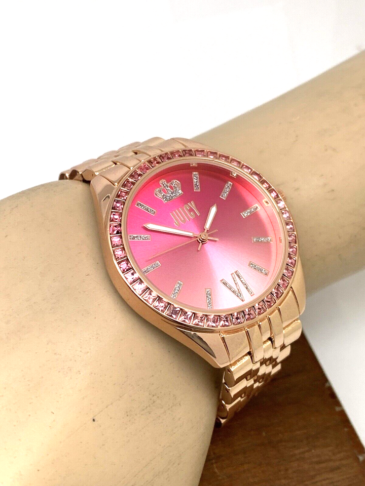 Juicy By Juicy Couture Women's Watch JC/5028 Quartz Pink Dial Rose Gold ...