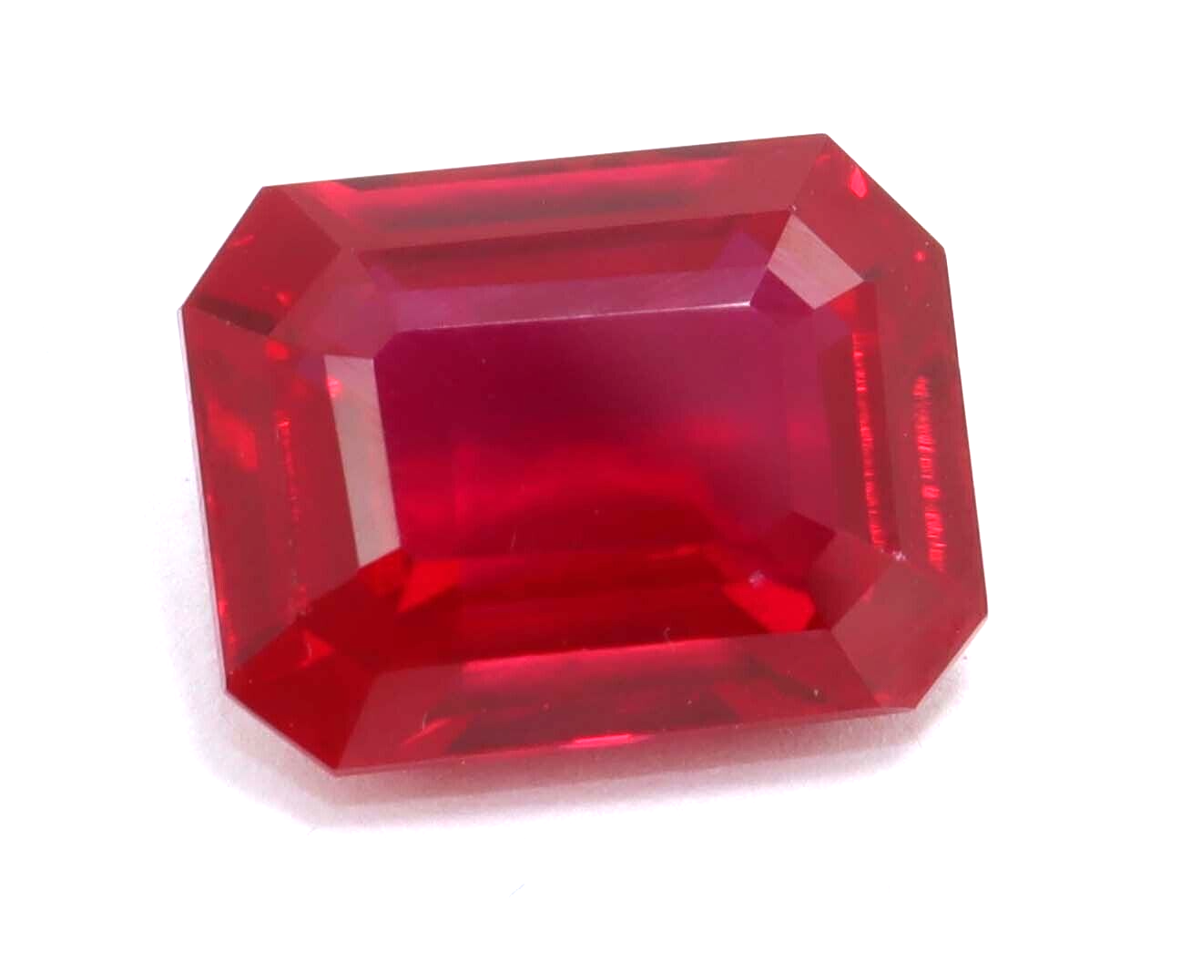 GAL Certified Natural 10.60 Ct Mozambique Red Ruby Radiant Cut Loose ...