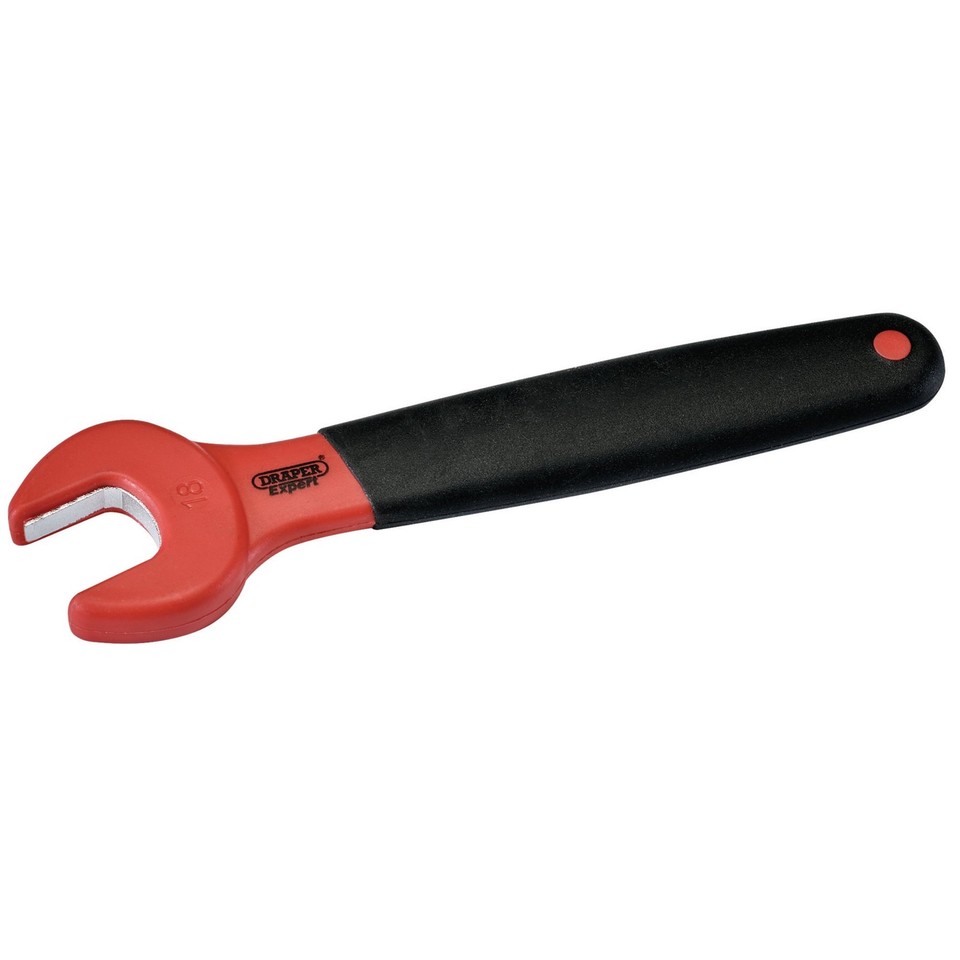 Draper 18mm VDE Fully Insulated Open End Spanner 1500V DC and 1000V AC ...