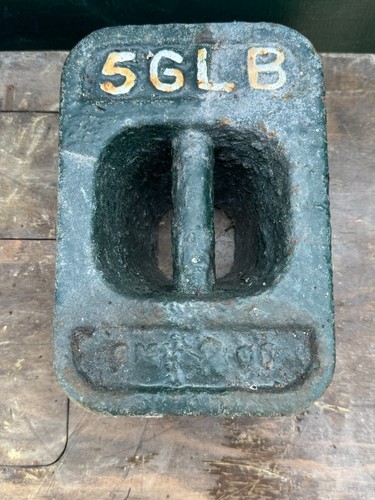 ANTIQUE CAST IRON 56LB WEIGHT COUNTER DOOR STOP INDUSTRIAL VINTAGE FARM ...
