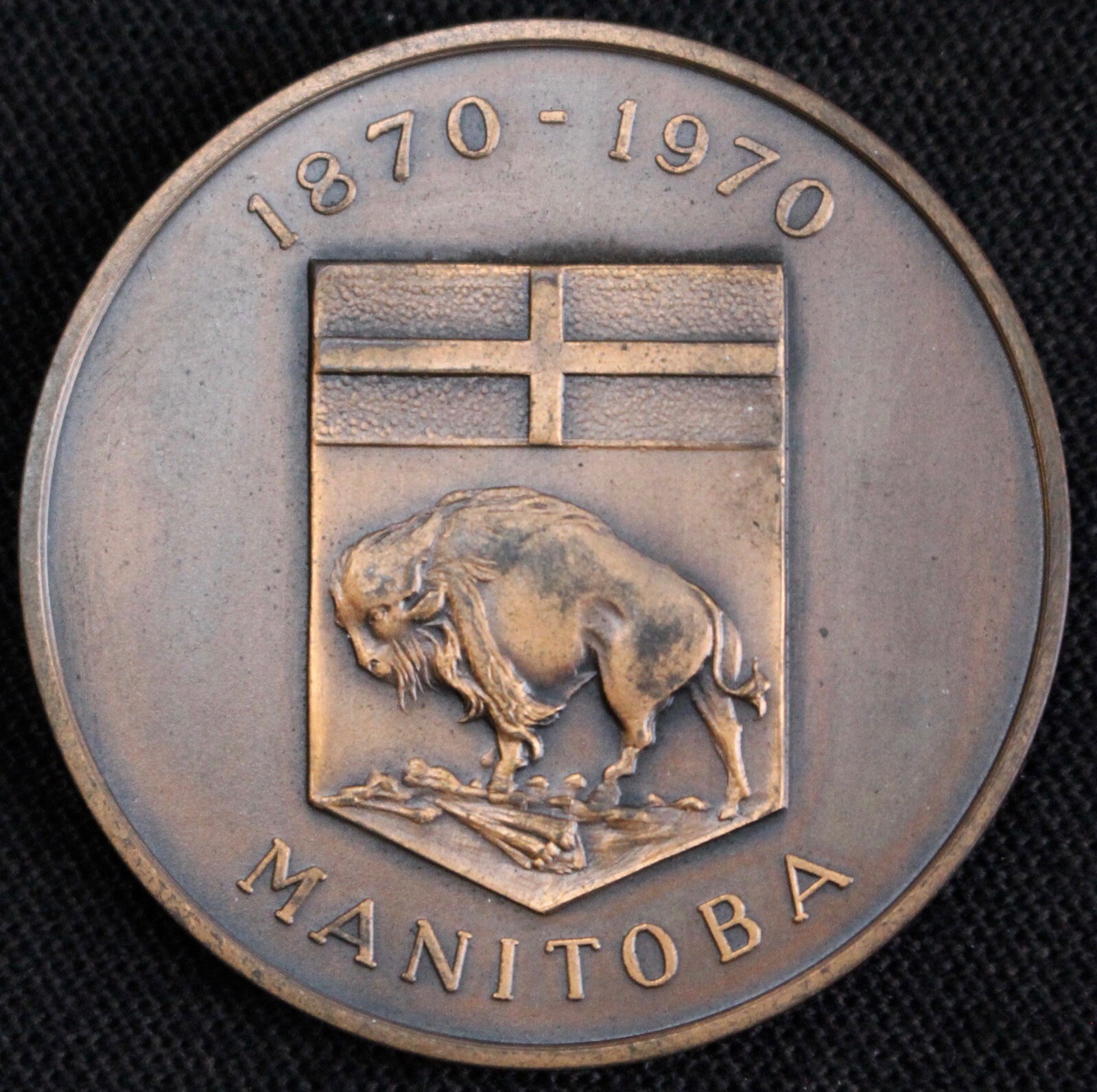 1870-1970 CANADA COMMEMORATIVE COPPER MEDAL - Manitoba Centennial ...