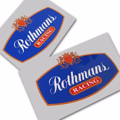 Rothmans racing sponsor decals custom graphics stickers x 2 pieces ...