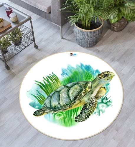 3D Green Sea Turtle NAO47017 Game Rug Mat Elegant Photo Carpet Mat Fay ...